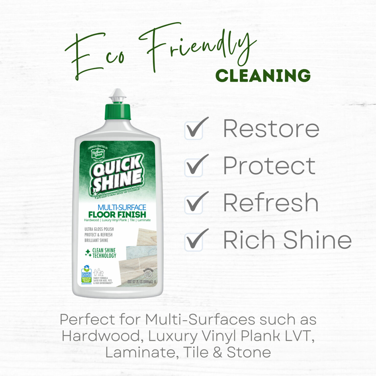 Quick Shine ® Multi-Surface Floor Finish - Quick Shine Floors