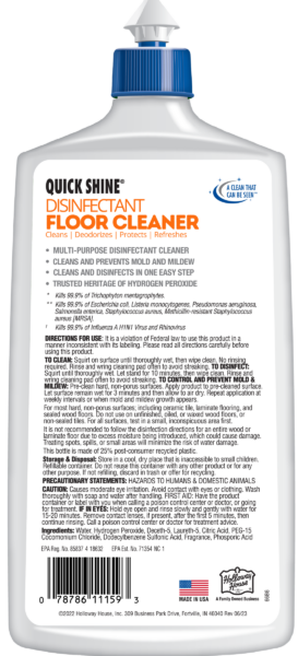 Quick Shine ® Disinfectant Floor Cleaner - Quick Shine Floors