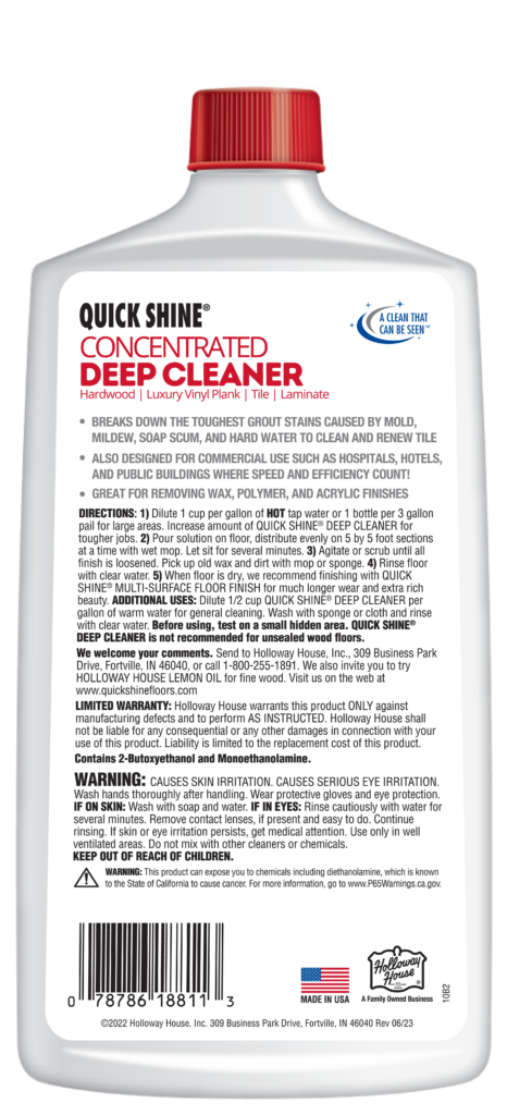 Quick Shine ® Deep Cleaner & Wax Remover - Quick Shine Floors