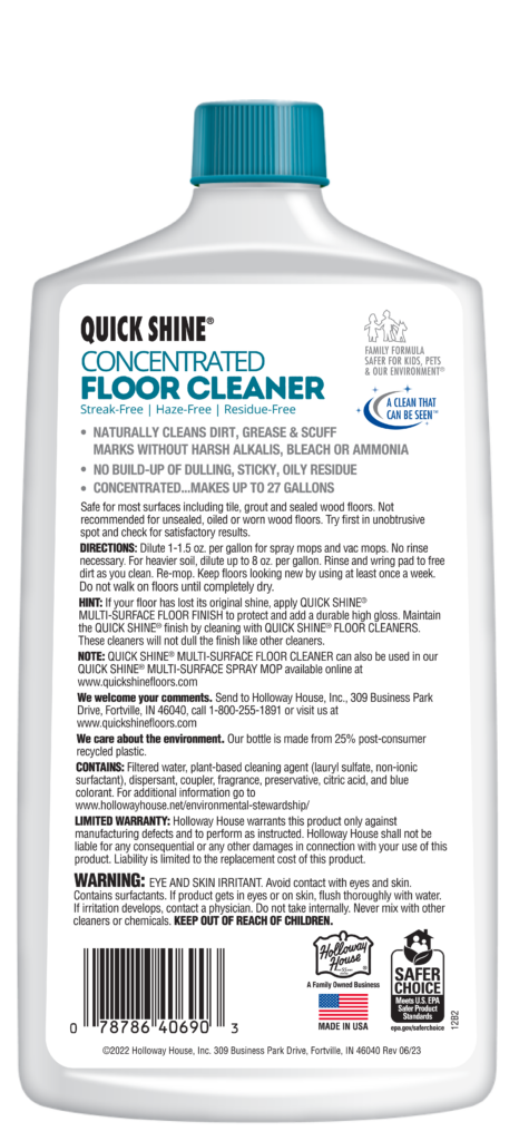 Quick Shine ® Concentrated Floor Cleaner - Quick Shine Floors