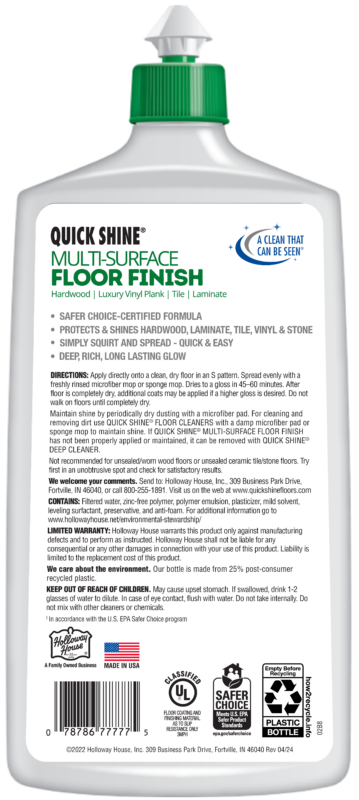 Quick Shine ® Multi-Surface Floor Finish - Quick Shine Floors