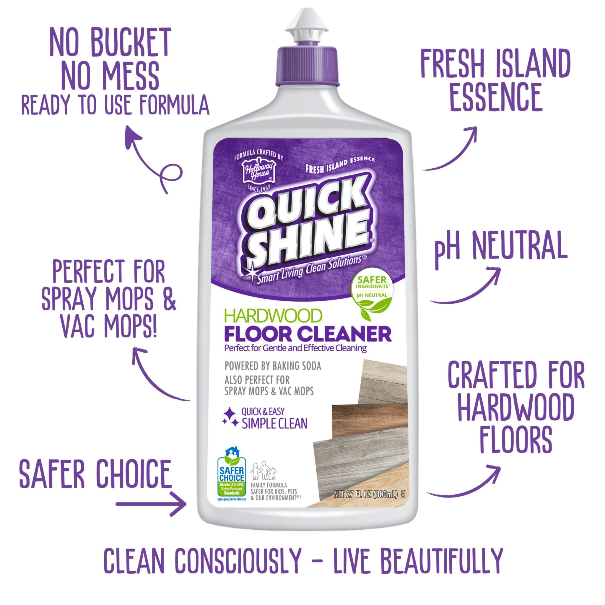 Quick Shine ® High Traffic Hardwood Floor Cleaner - Quick Shine Floors
